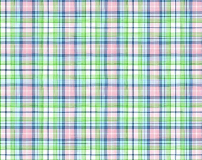 Pastel Plaid Fabric - 100% COTTON Fabric - Easter Plaid Fabric by ...