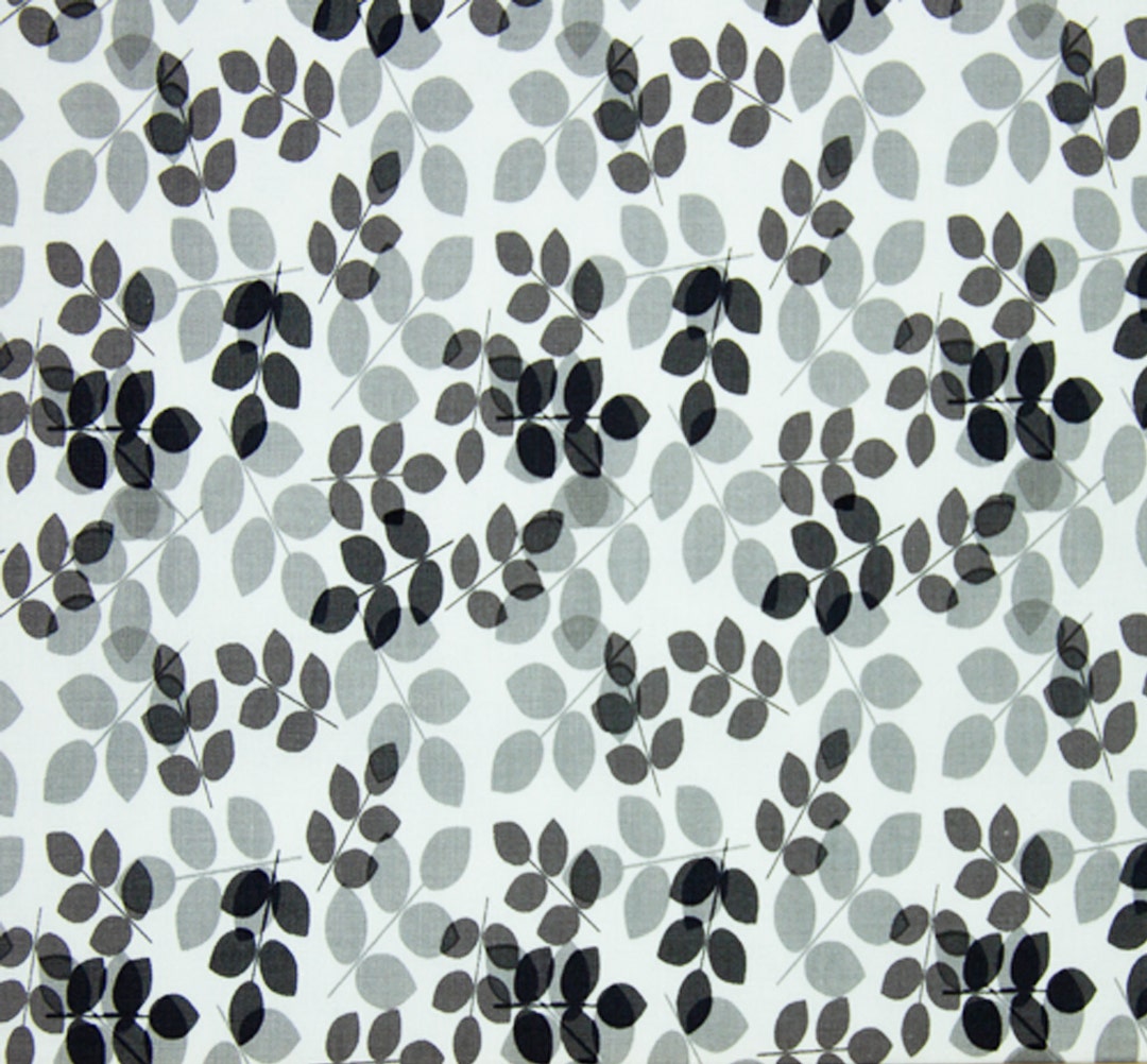 Grey Leaves - Mary Elizabeth From Riley Brake Designs - 100% COTTON ...