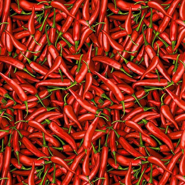 Chili Pepper Fabric - Etsy