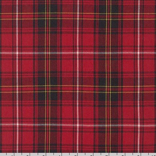Red Plaid Fabric - Etsy