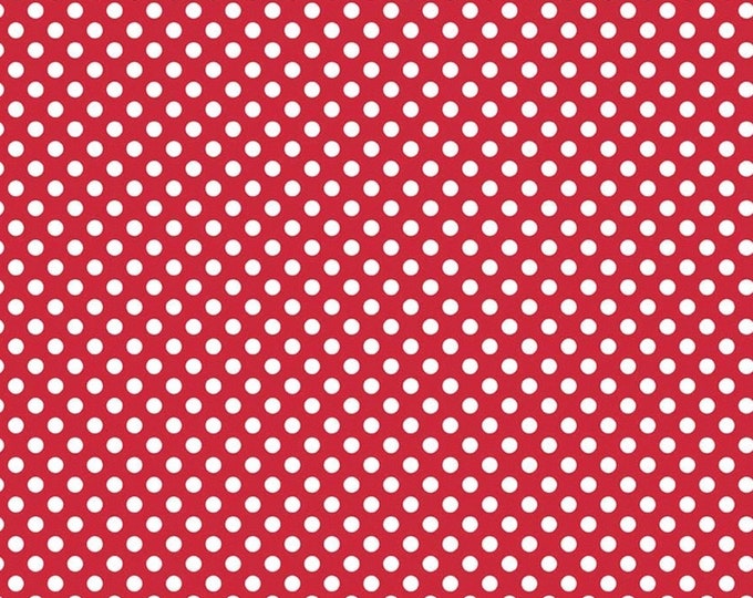 Red Polka Dot Fabric - 1/4 Inch 100% COTTON Fabric, Red White Polka Dot ...