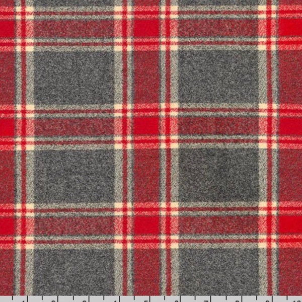Gray Plaid Fabric - Etsy