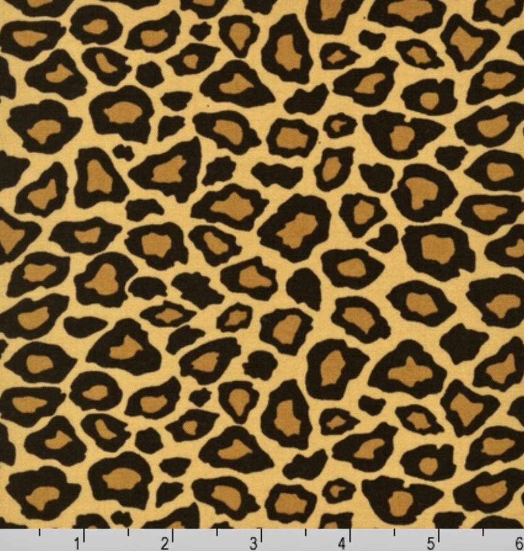 Leopard Print Cotton Fabric - Quilting & Apparel, Metro Living - Etsy