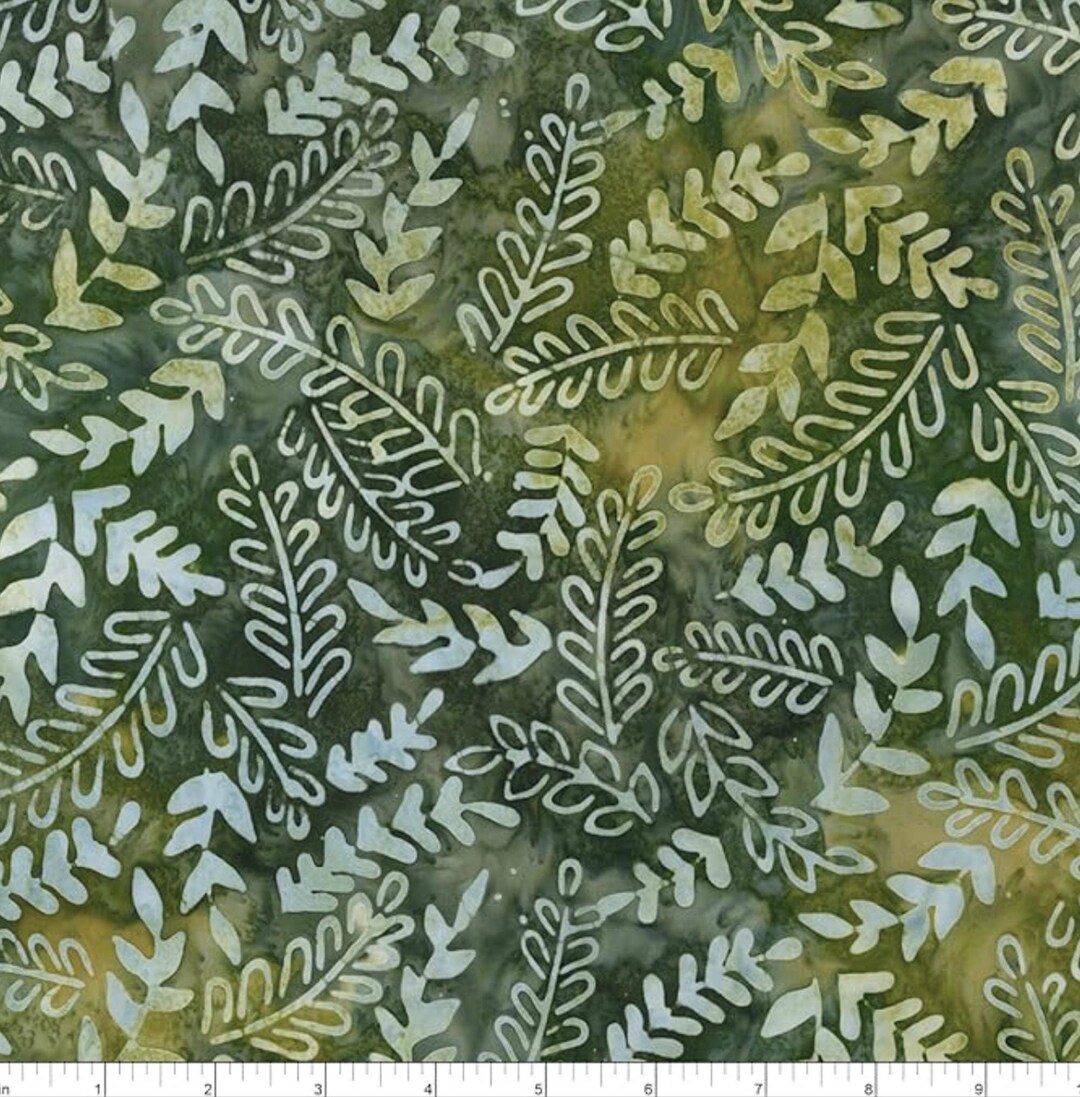 Sage Green Batik Cotton Fabric: Artisan Batiks Junglescape, Robert ...