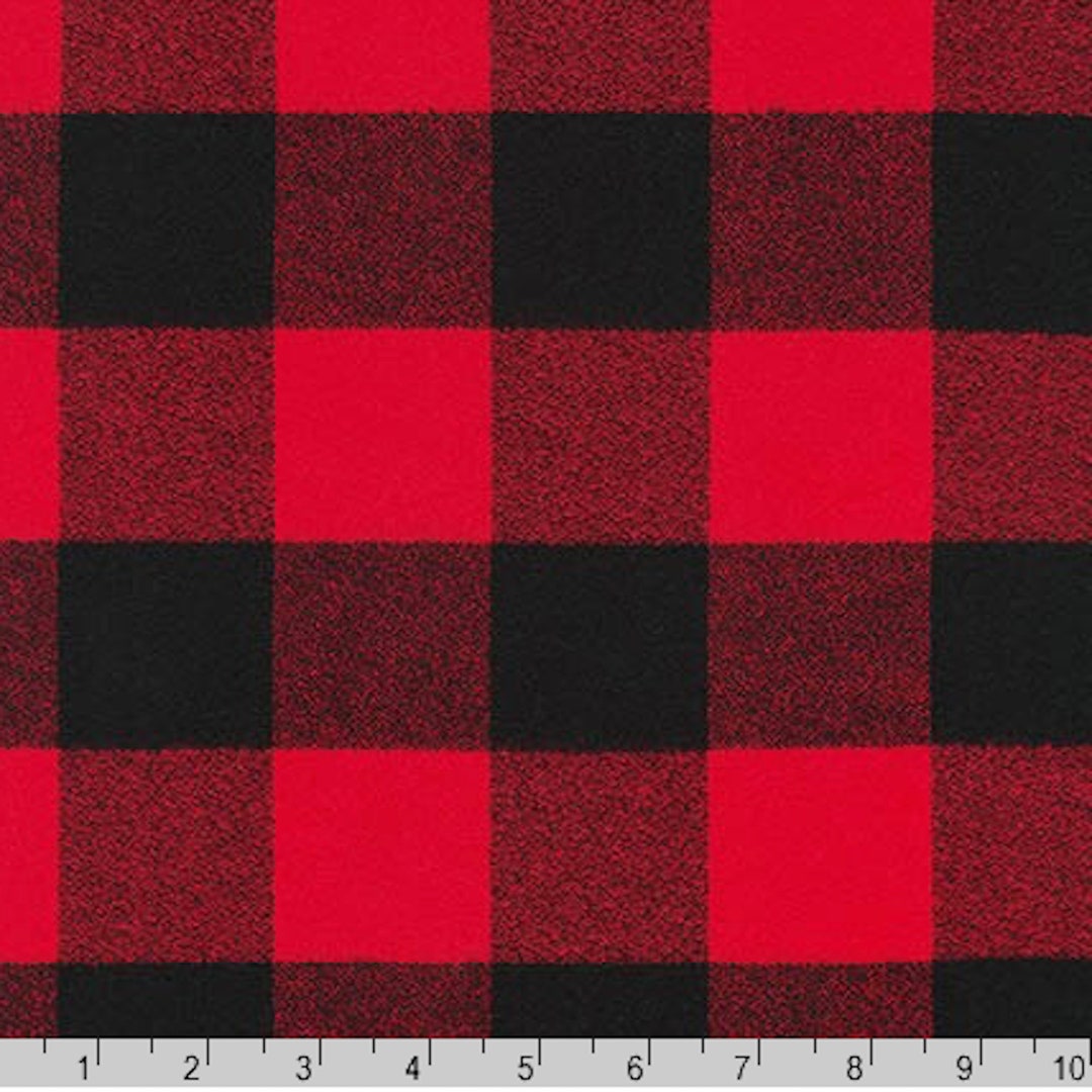 2" Red Buffalo Check Flannel Fabric – Robert Kaufman Mammoth Plaid - Etsy