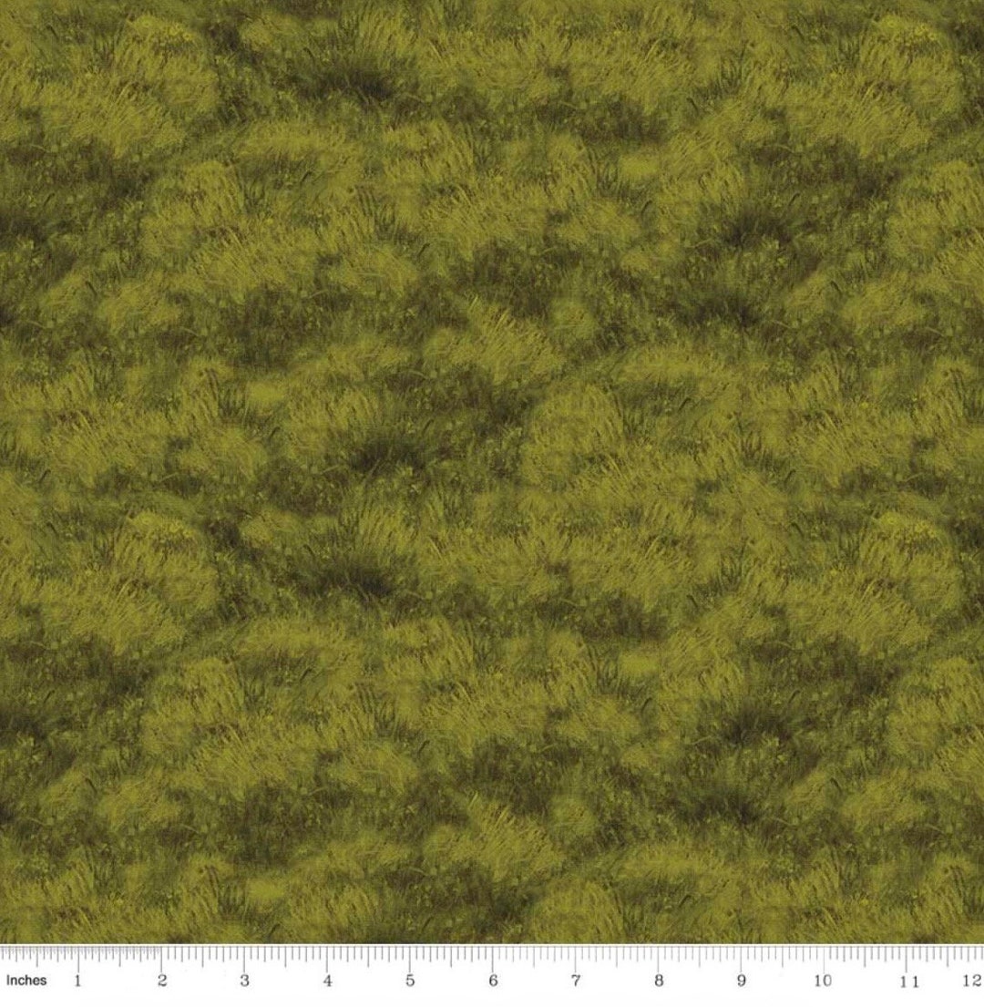 Grass Fabric Cotton Fabric by the Yard Green Grass Fabric 100% Cotton ...