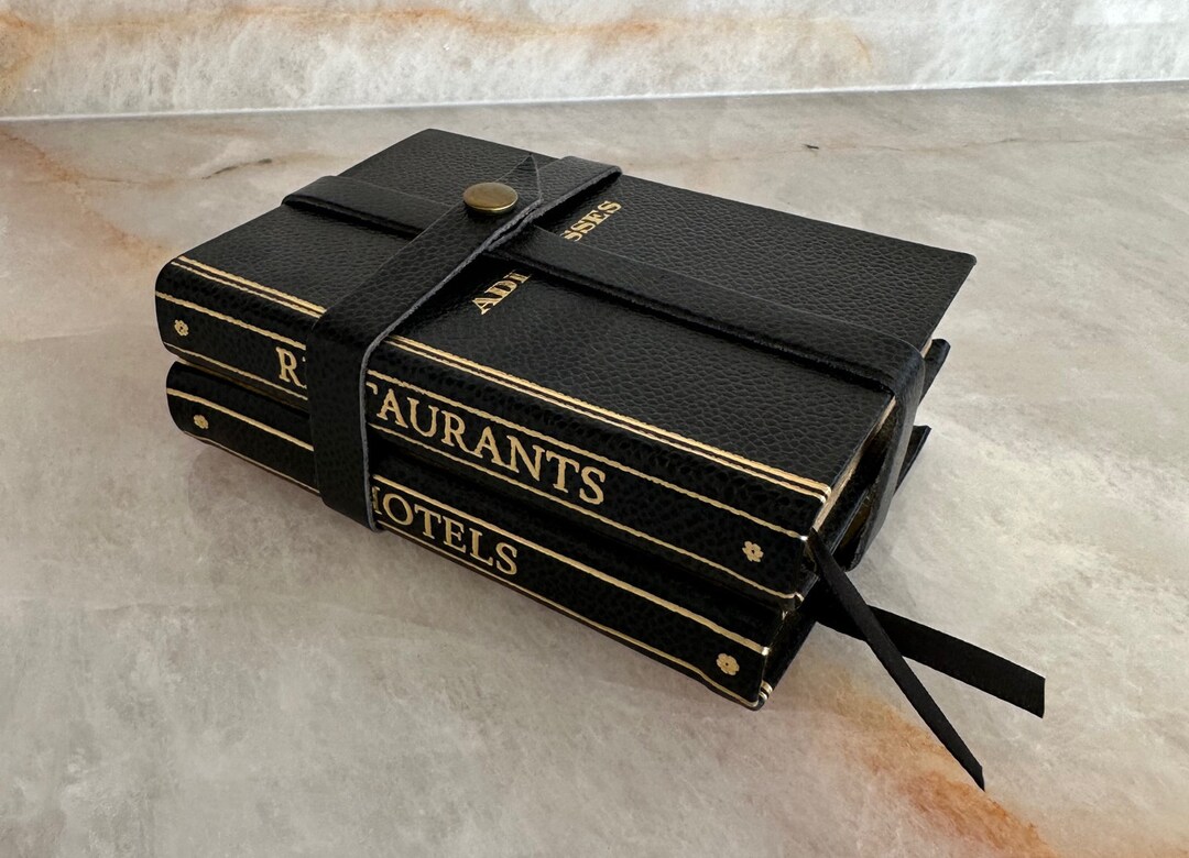 Vintage Geoffrey Parker Saks Fifth Avenue Black Leather Address Books - Etsy