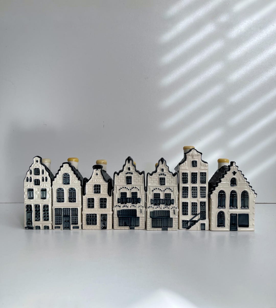 Delftware Dutch Houses | KLM Blue & White Collectibles| Amsterdam ...