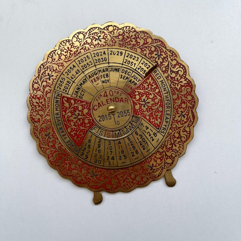 Brass Perpetual Calendar - Etsy