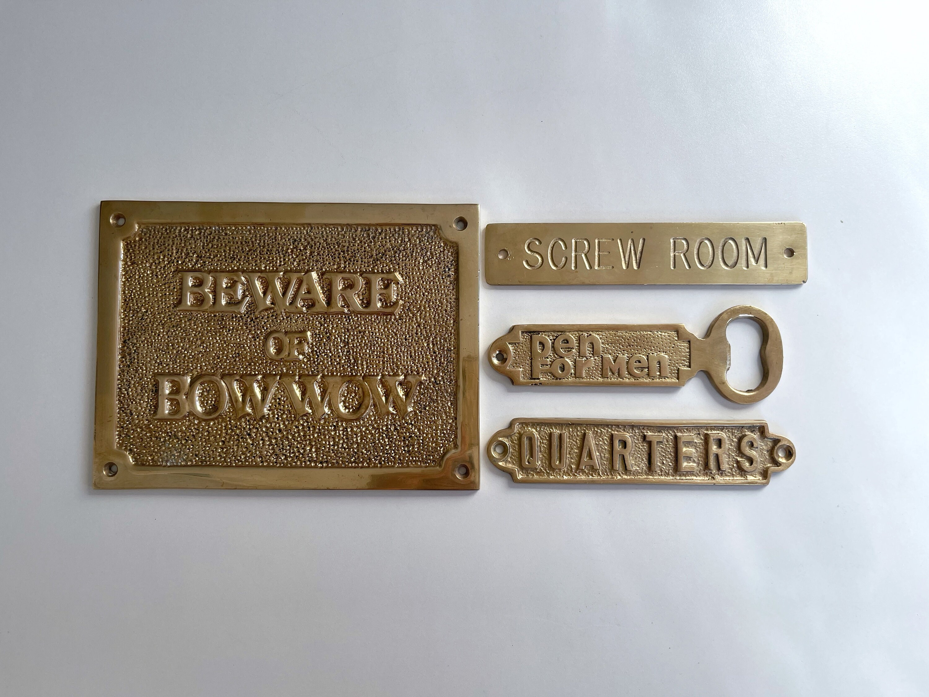 Vintage Brass Quarters Signage - Etsy