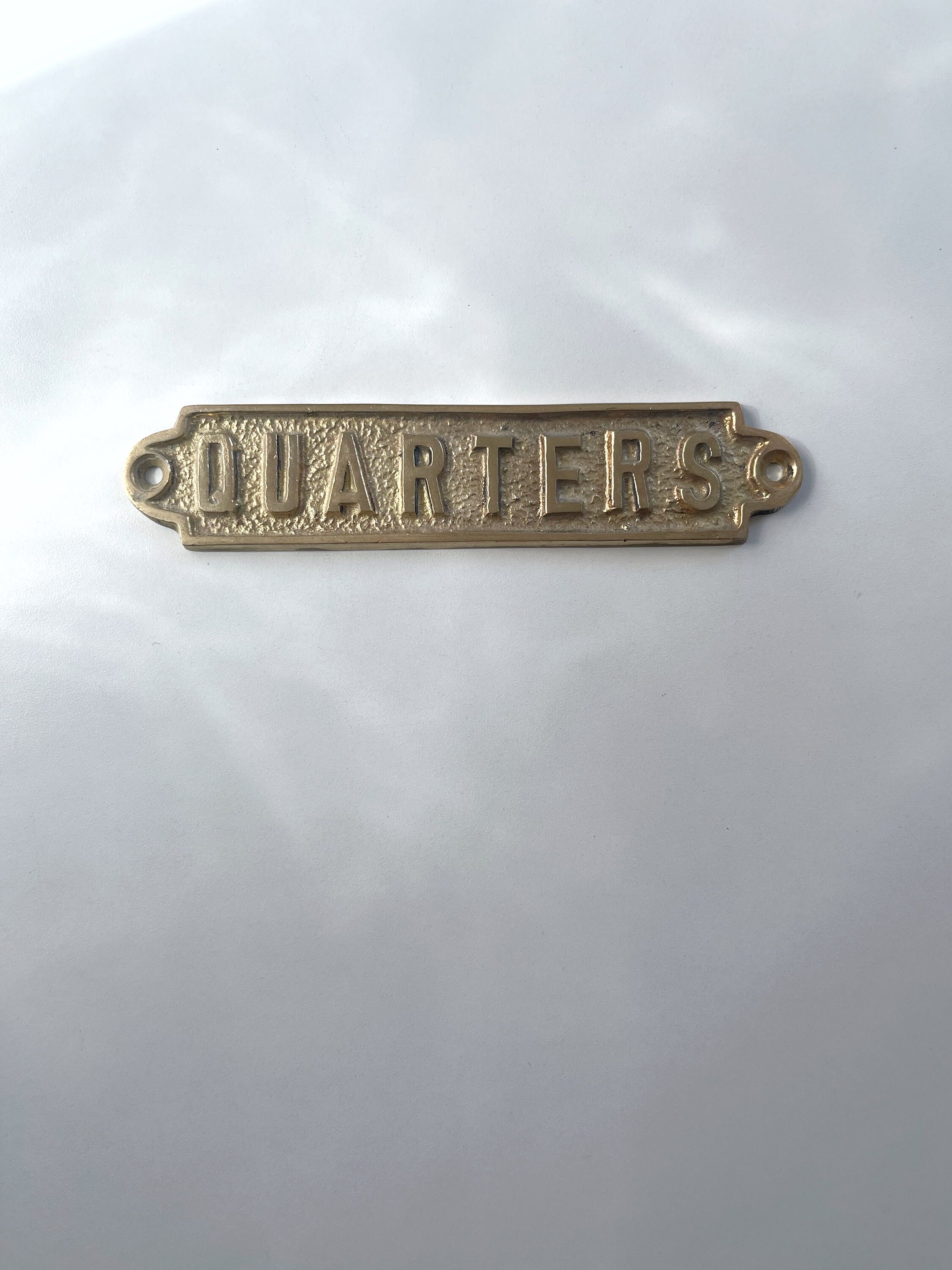Vintage Brass Quarters Signage - Etsy