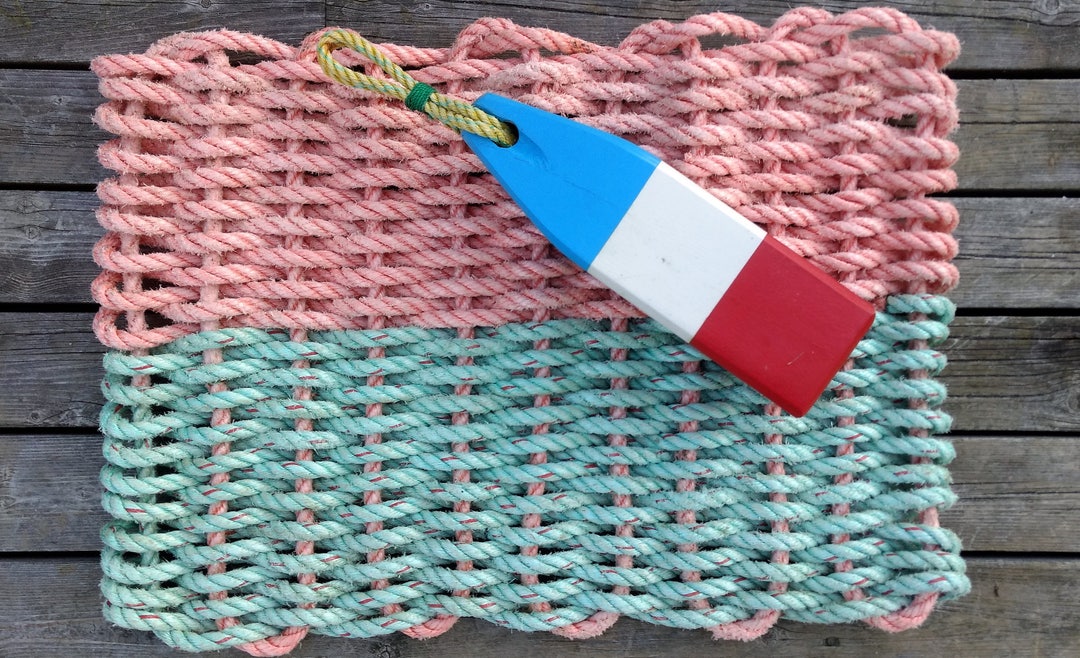 Rope Mat Recycled Lobster Rope Mat Handwoven Doormat Entry Rug Rope Mat ...