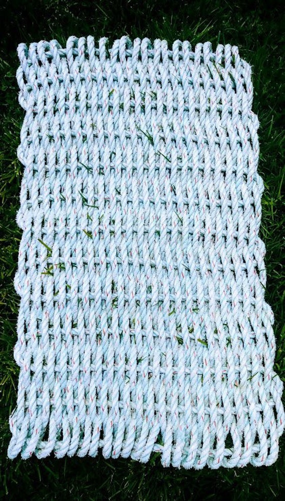 Door Mat Rope Recycled Lobster Rope Mat Handwoven Unique | Etsy