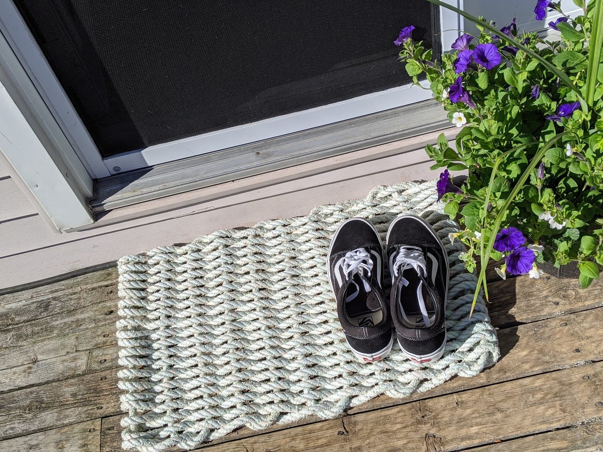 Recycled Gulf of Maine Lobster Rope Mat Handwoven Doormat - Etsy