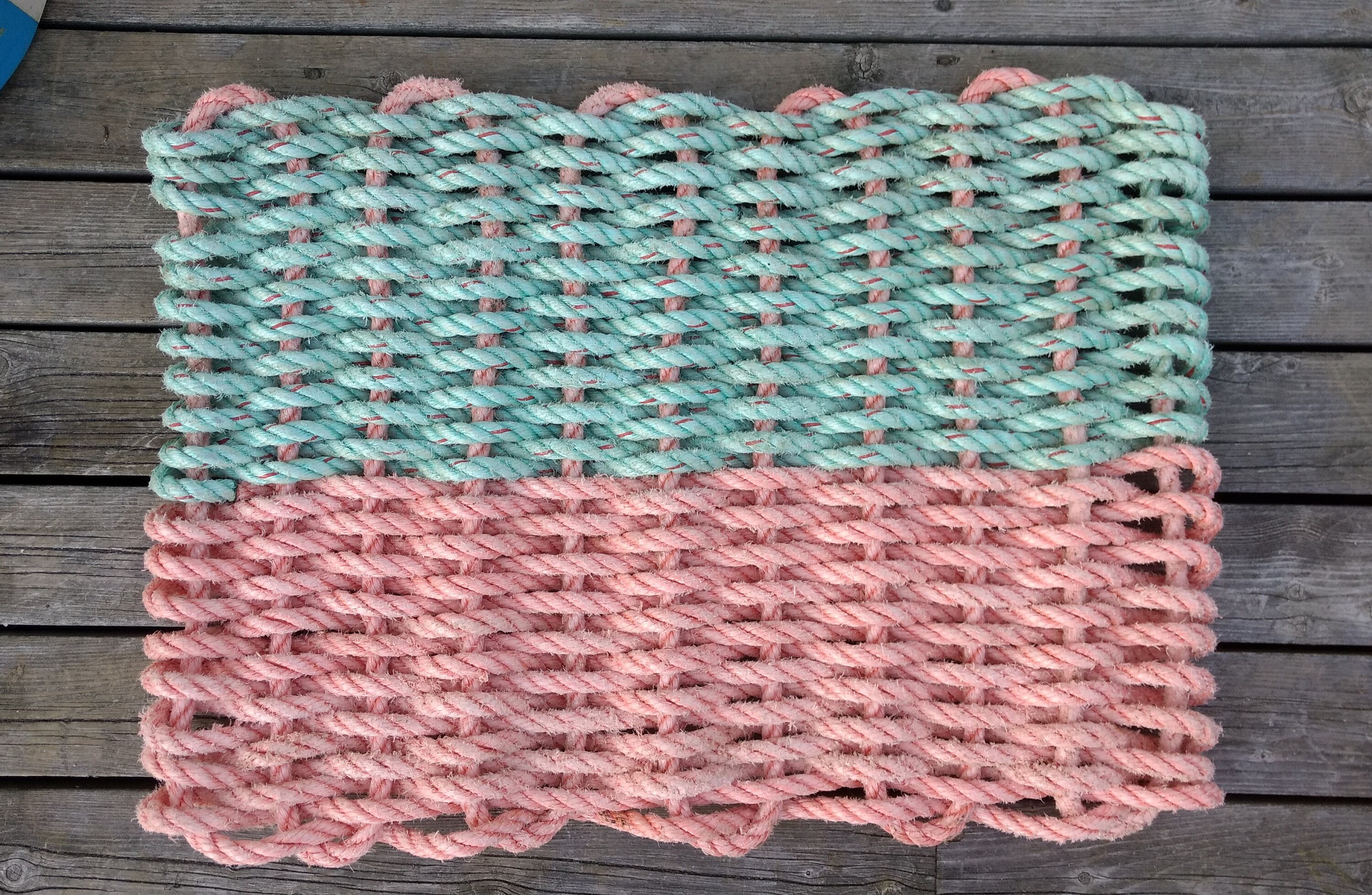 Rope Mat Recycled Lobster Rope Mat Handwoven Doormat Entry Rug Rope Mat ...