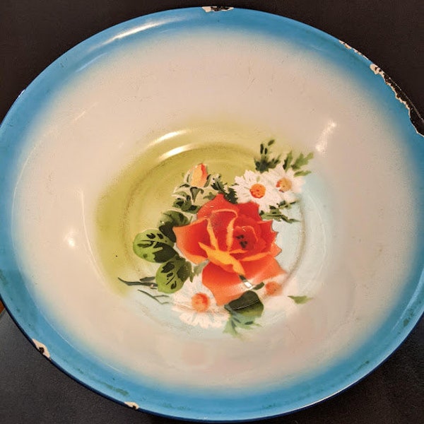 Large Enamel Wash Basin - Etsy