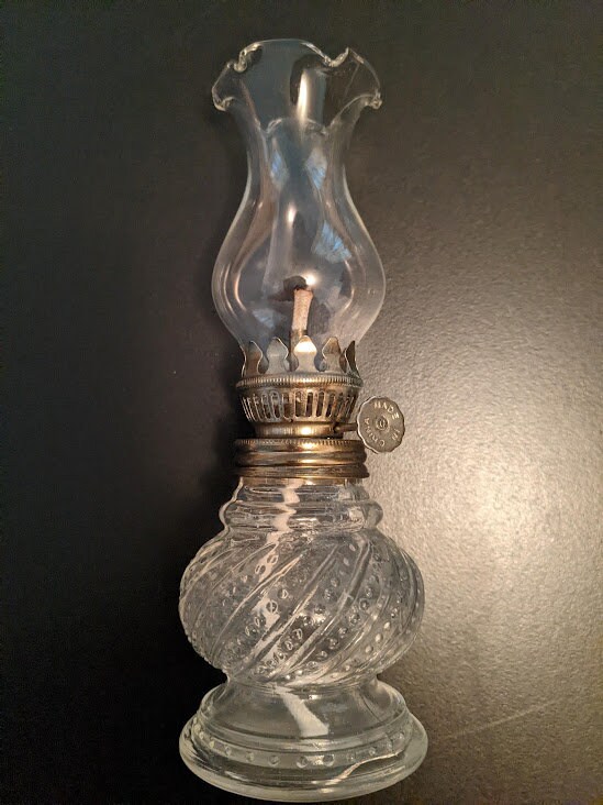 Vintage Miniature Oil Lamp 7 1/2 - Etsy