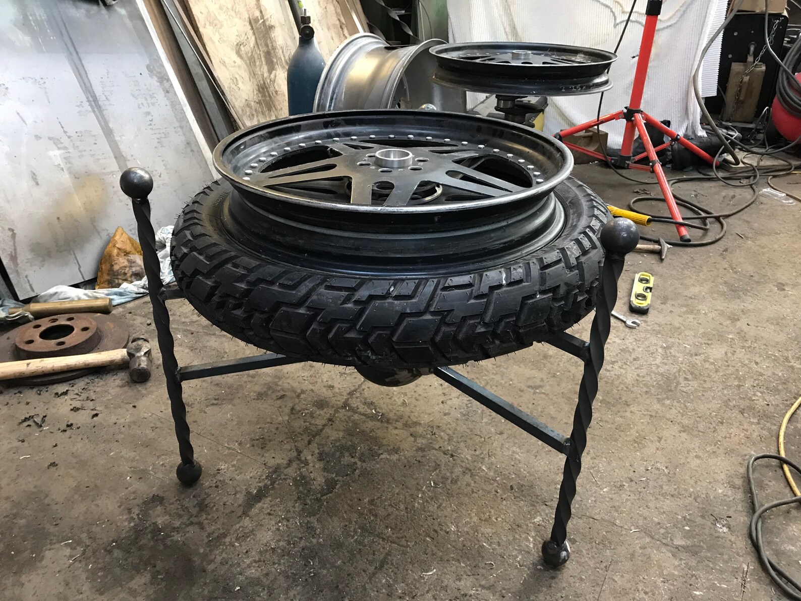 Vintage Motorcycle Wheel Coffee Table - Etsy