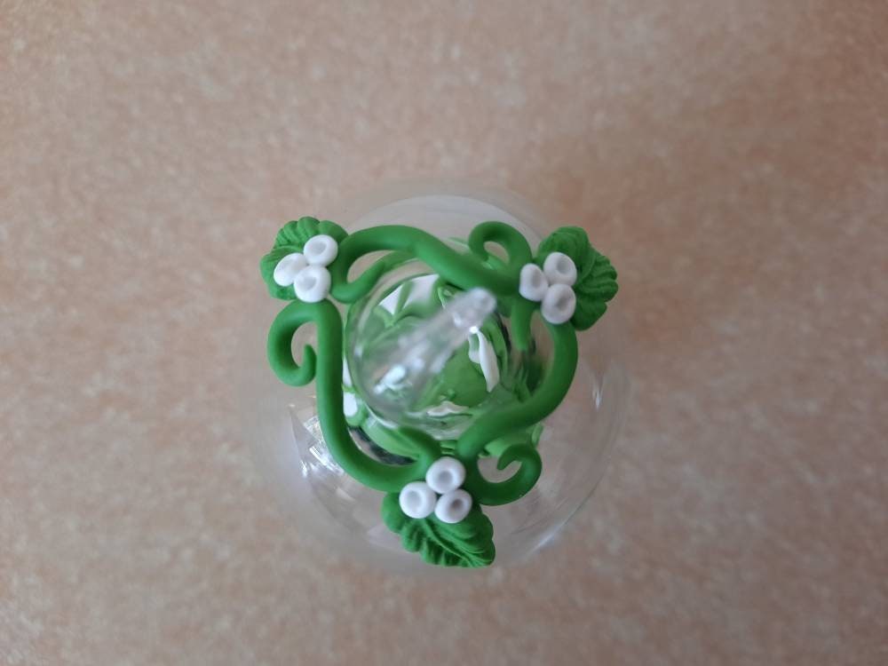 Green Polymer Clay Dragon in a Glass Egg Easter Dragon - Etsy UK