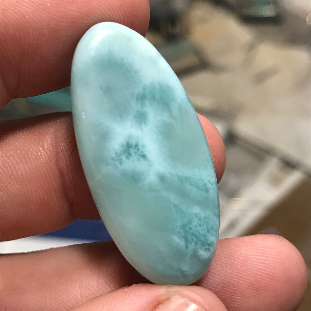 Larimar rare de couleur vert bleuâtre 537 carats - Etsy France