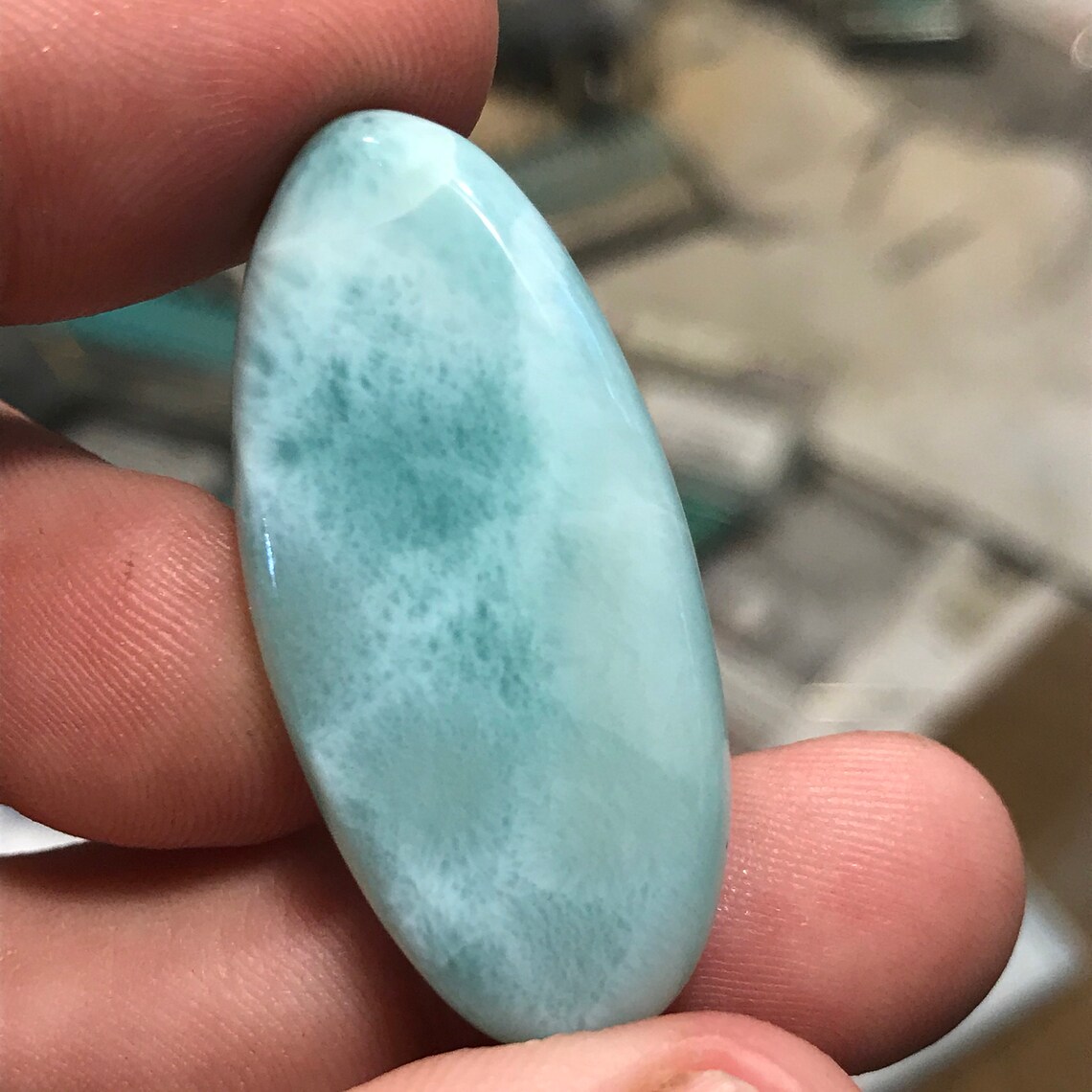 Rare Larimar With Bluish Green Color (53.7 Carats) - Etsy
