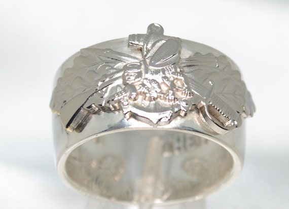 US Navy Combat Seabee Enlisted Ring | Etsy