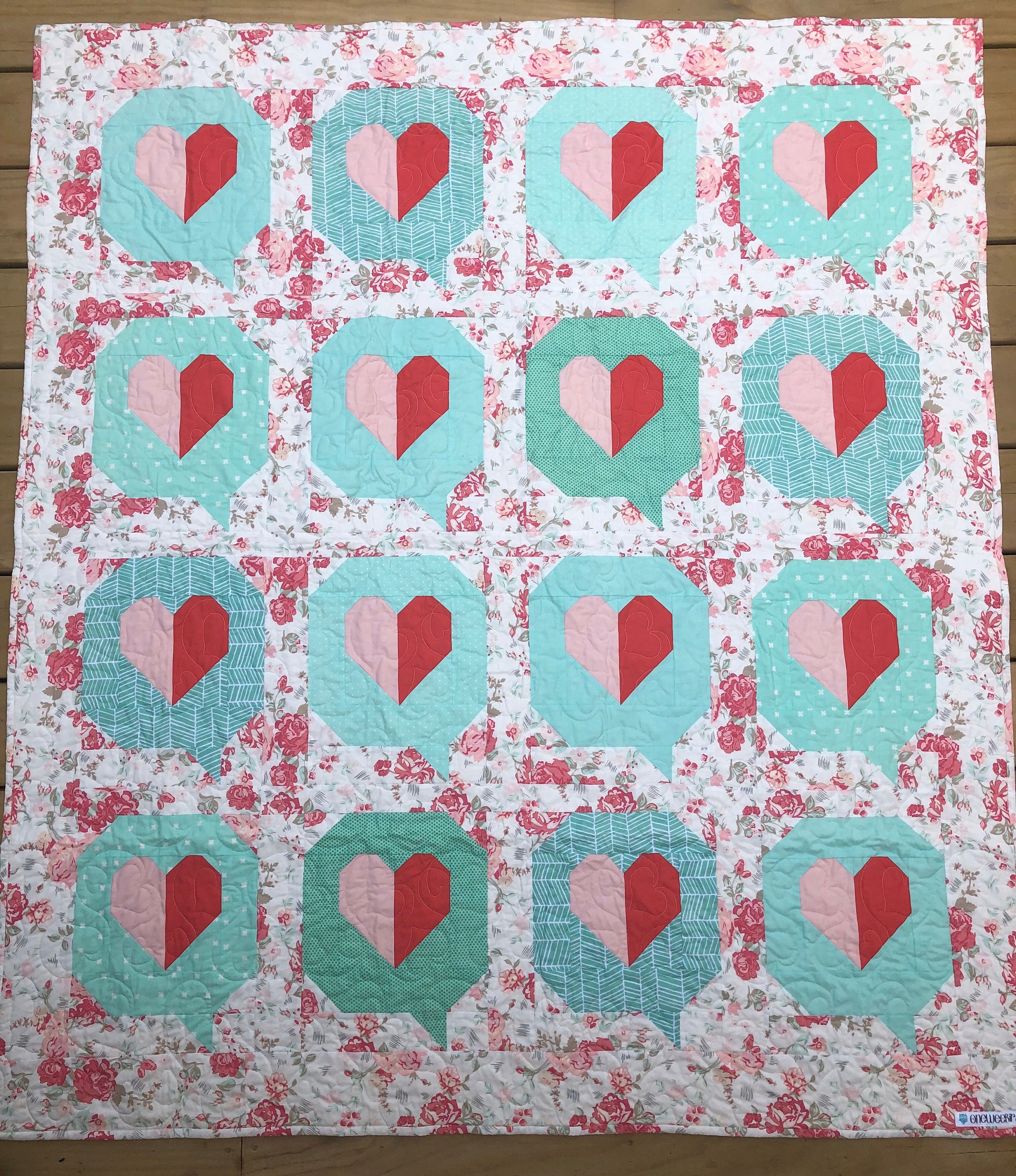 Sweetheart Messages Quilt | Etsy