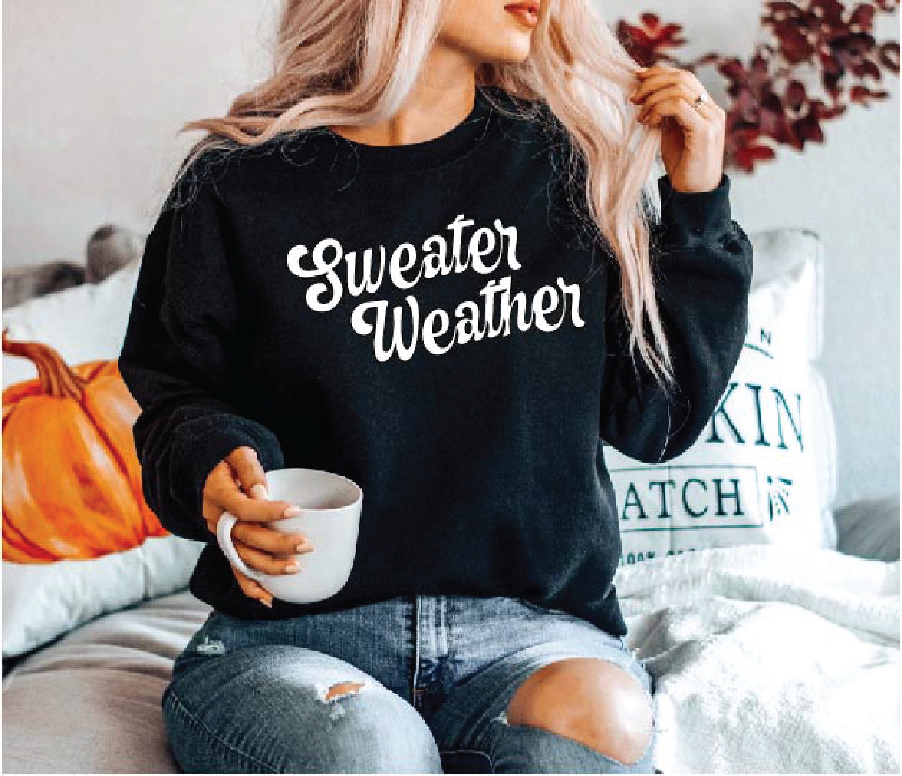 Cute Design of Sweater Weather Svg, Png, Dxf and Eps Digital Download ...