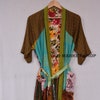 Green 100% Cotton Indian Beach Kimono Robe ,kimono Robe,cotton Robe ...