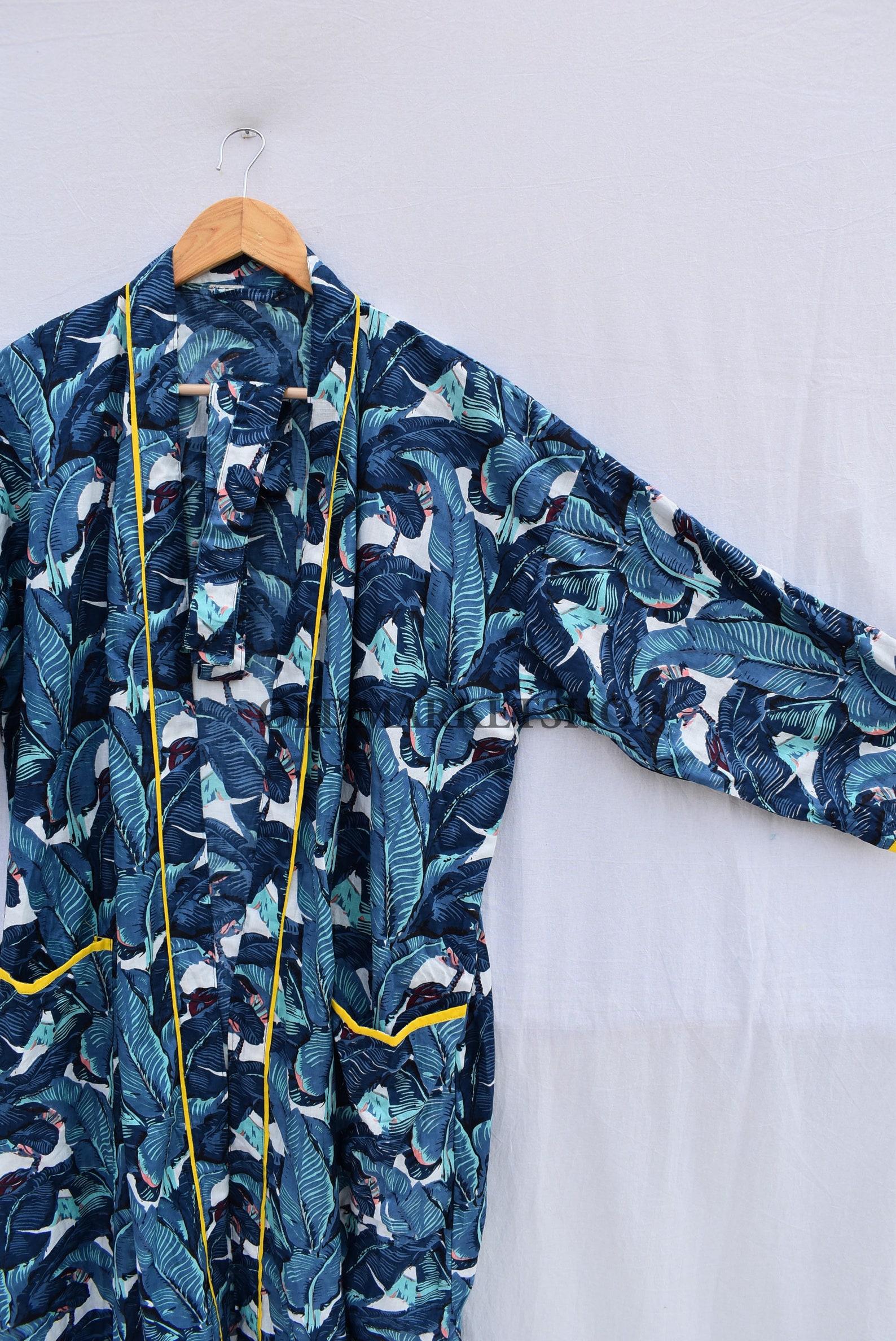 Black Royal Cotton Frida Sleepwear Robes Nightdress Kimono - Etsy