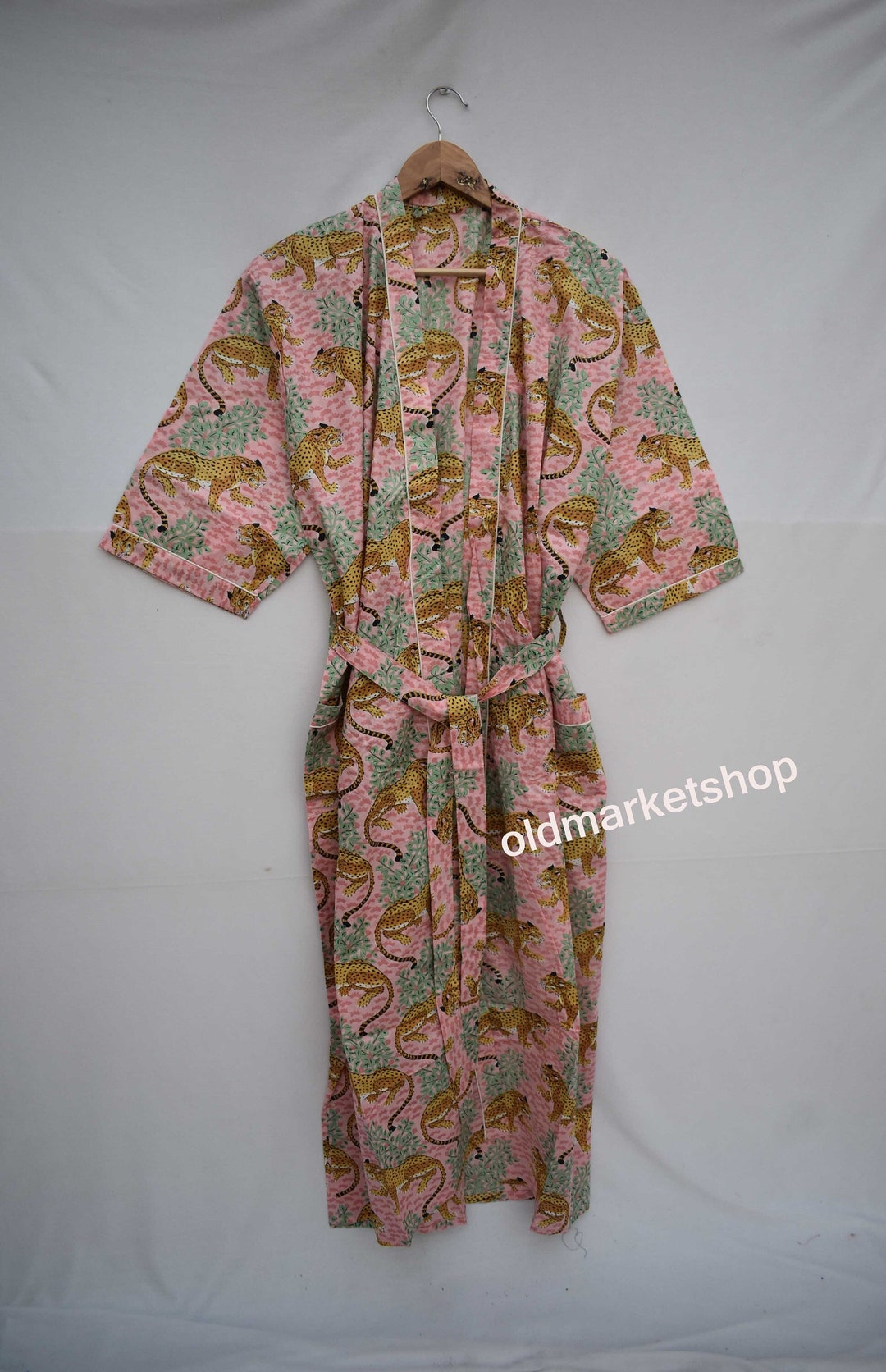 100% Cotton Indian White Beach Kimono Robe ,kimono Robe,cotton Robe ...