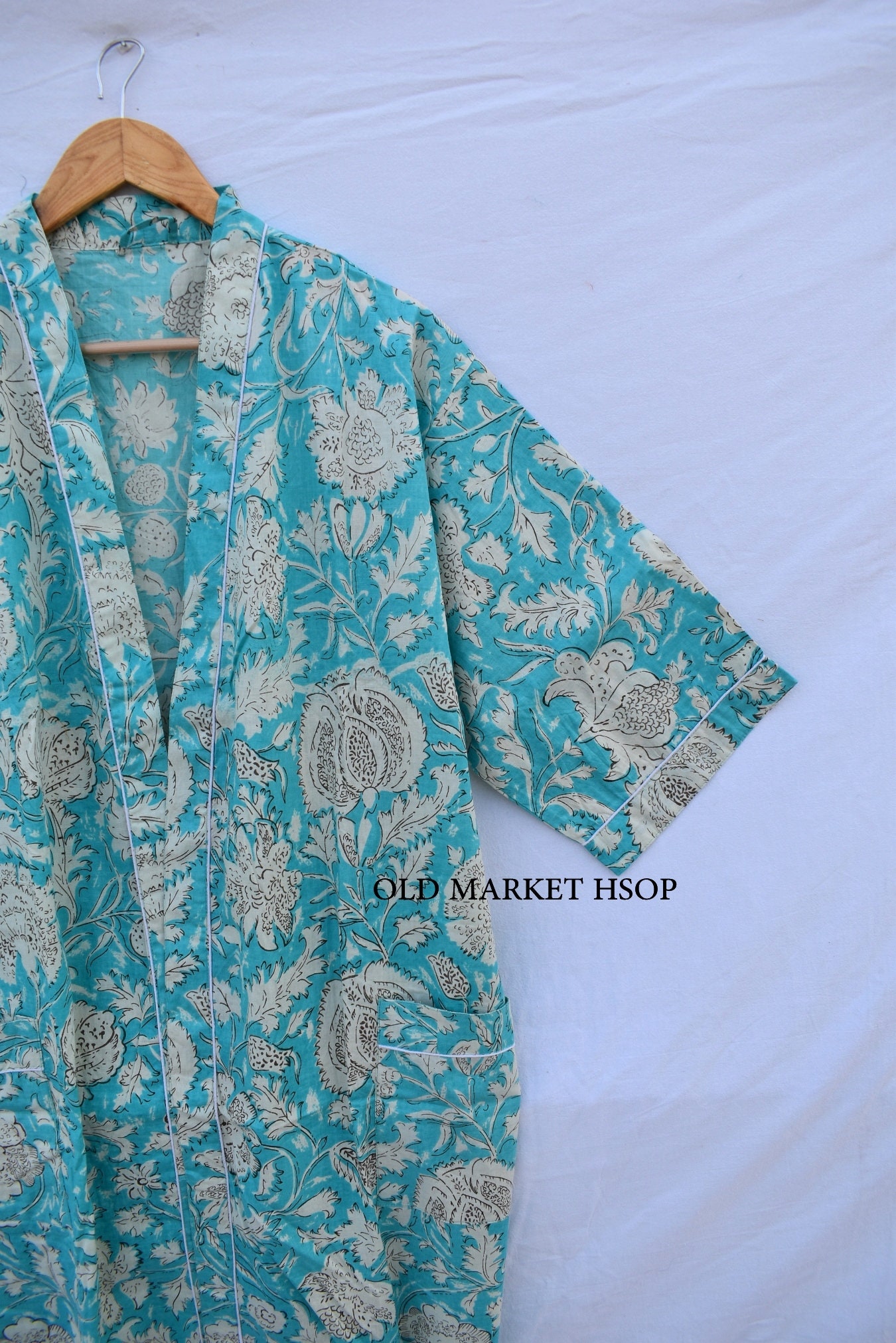 Beautiful Cotton Kimono Dress Bath Robe Kimono Hand Block - Etsy