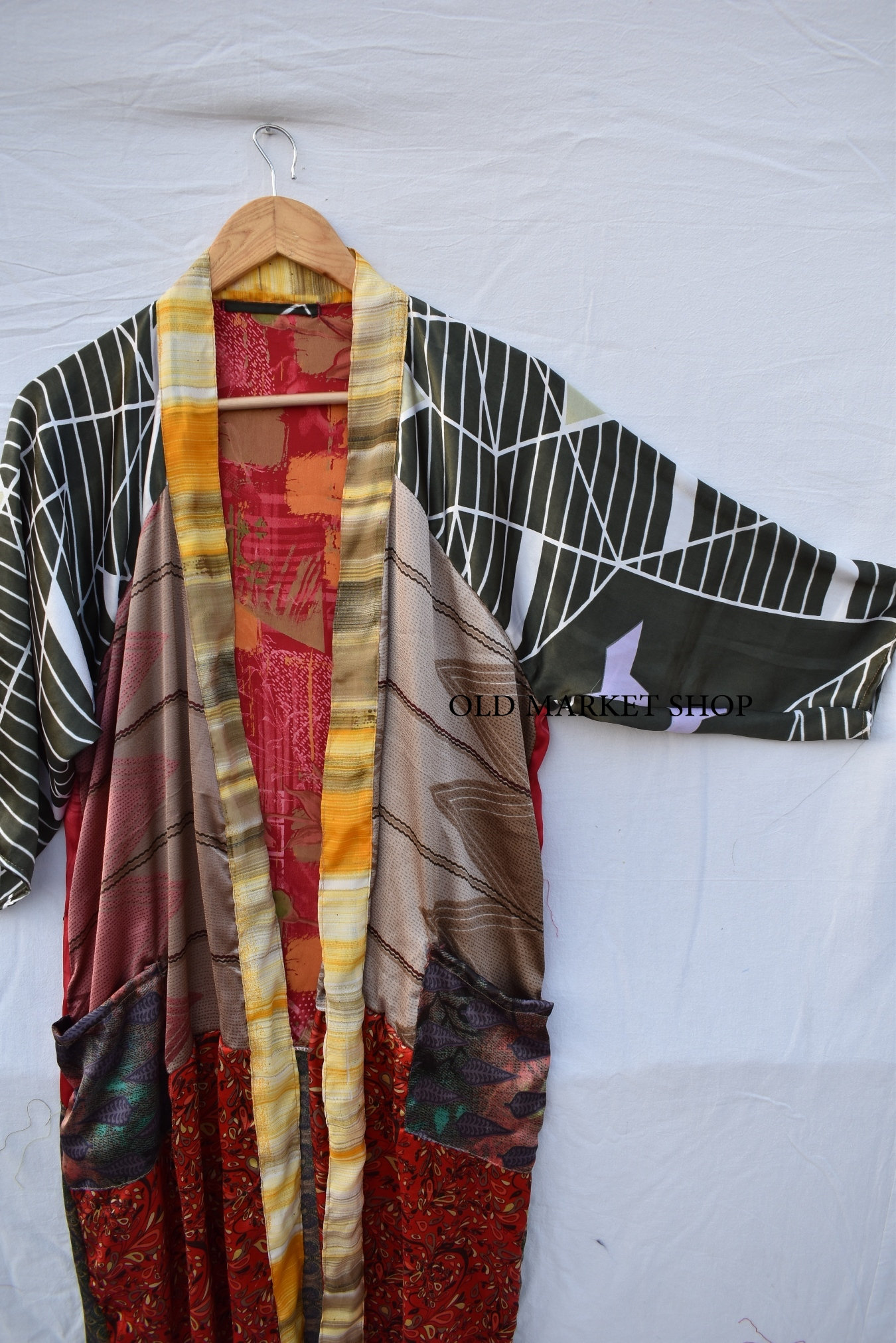 Upcycled Sari Kimono. Sari Kimono. Kaftan Top. Kimono Jacket. | Etsy