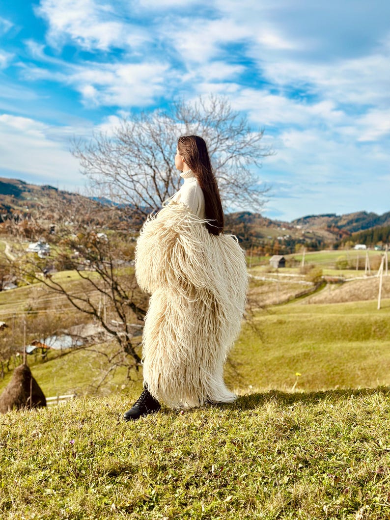 Handmade Natural Wool Gunya Coat, Ukrainian Hutsul Style - Etsy