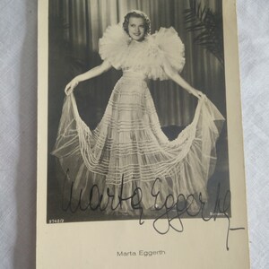 Marta Eggerth Autograph- and Look at That Dream of a Tule Dress, Ca ...