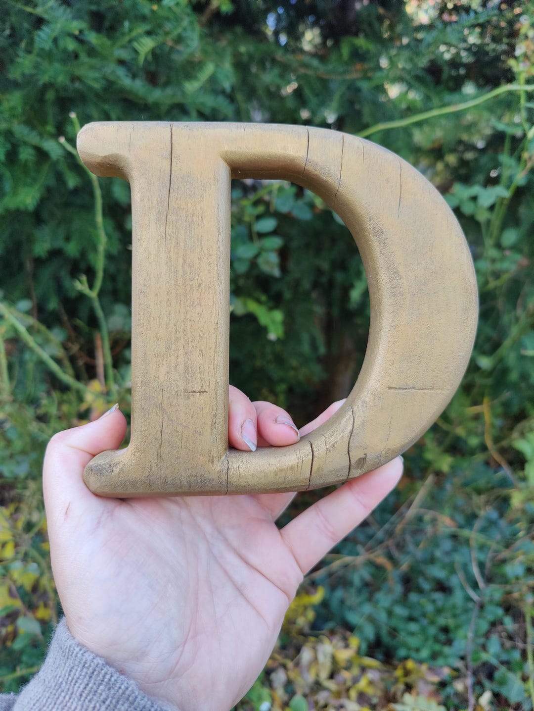 Large Letter D , Art Deco Letter, Alphabet, Very Old, Brass Colored ...