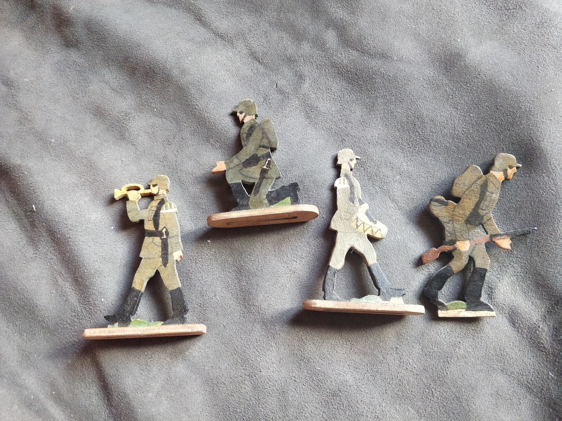 German Soldier Toy Figurines Ca 1930 1940 Original - Etsy