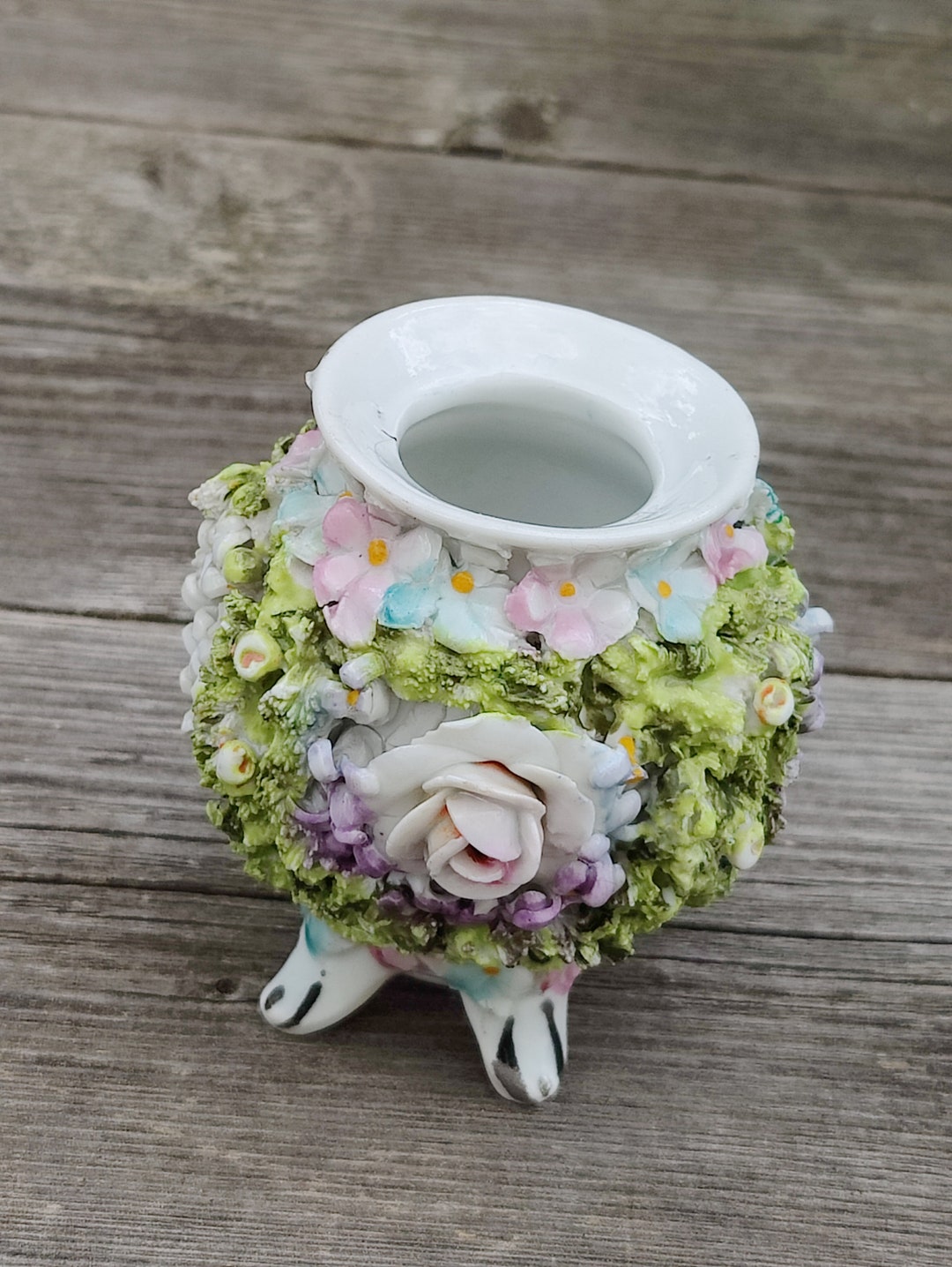 Tiny Flower Vase With Rose, Carnival Prize Porcelain, Violetts ...