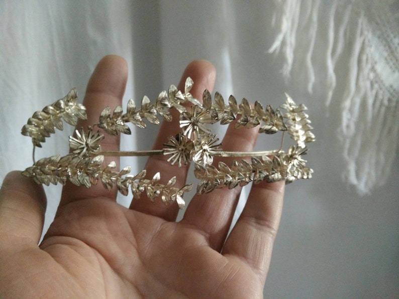 German Silver Myrtle Crown, Myrtle Tiara, Wedding Aniversary , Bridal ...