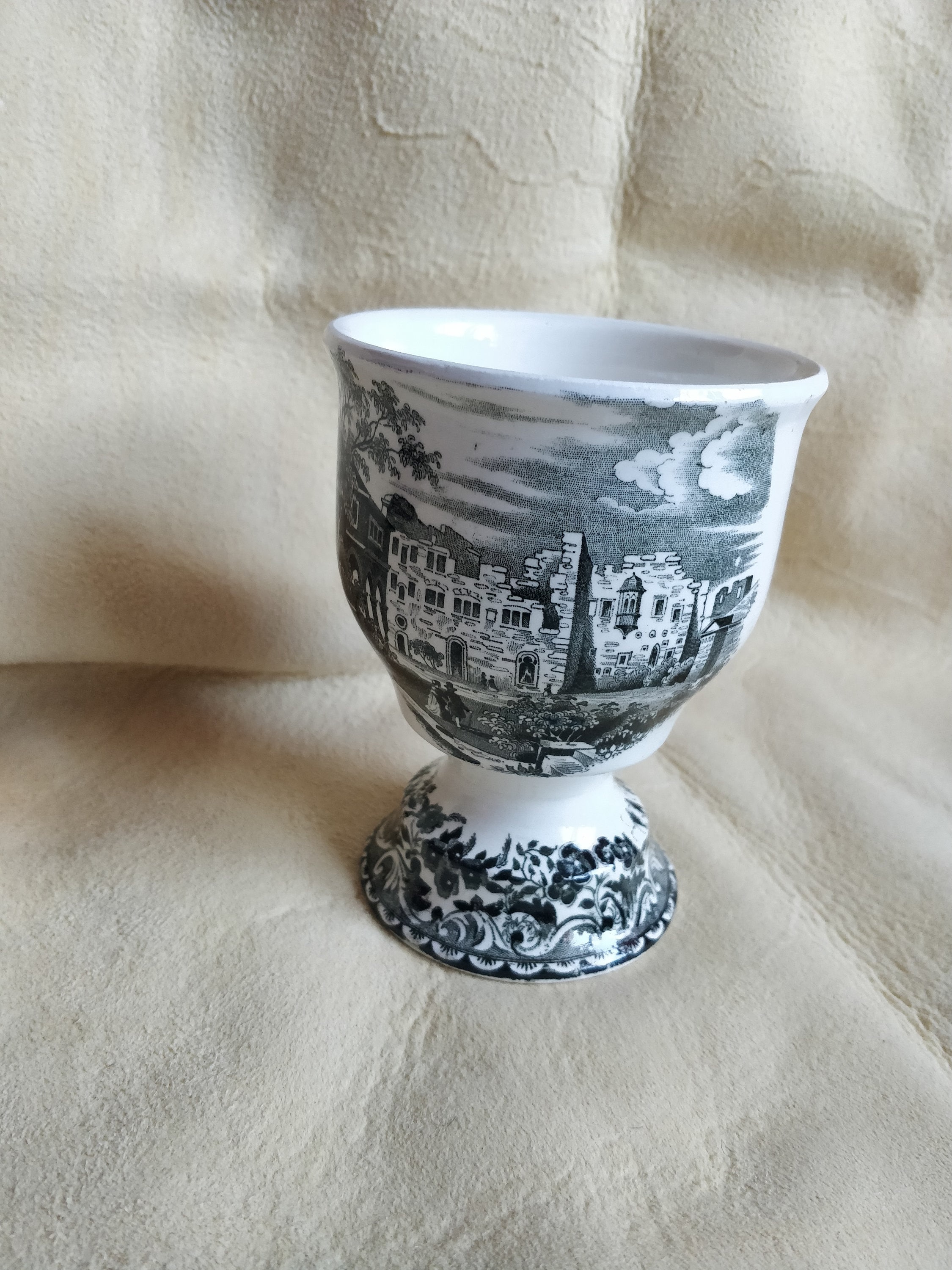 Antique ceramic mug with Castle Victorian ca 1840-60 | Etsy