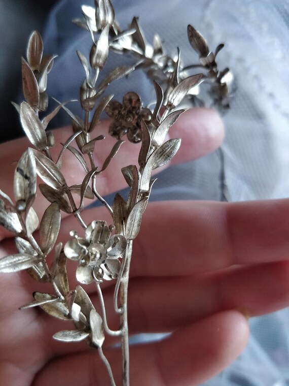 discount purchase price German silver myrtle crown, myrtle Tiara ...