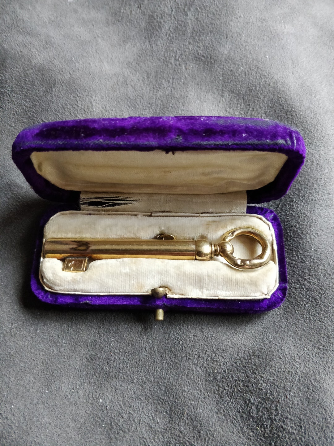 Victorian Edwardian Gold Propelling Pencil, Articulated Pen in Box ...