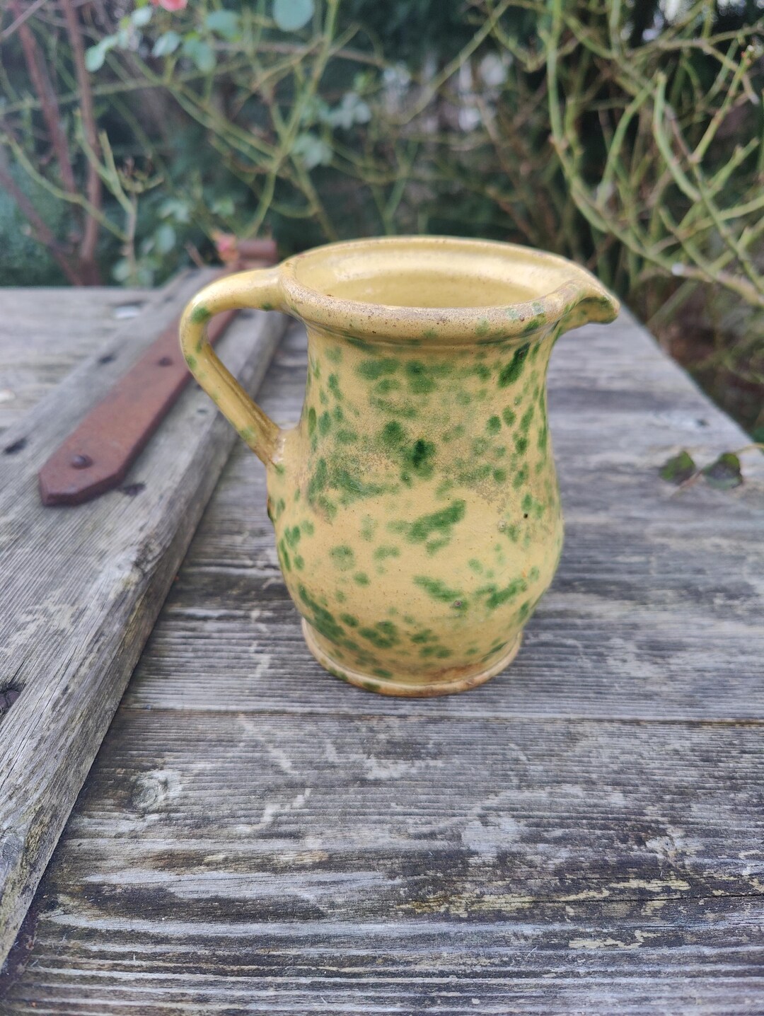 Antique German Ceramic Jug, Antique Distressed Pottery, Very Charming ...