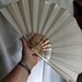 Hand Embroidered White Fan Edwardian so Shabby Chic - Etsy