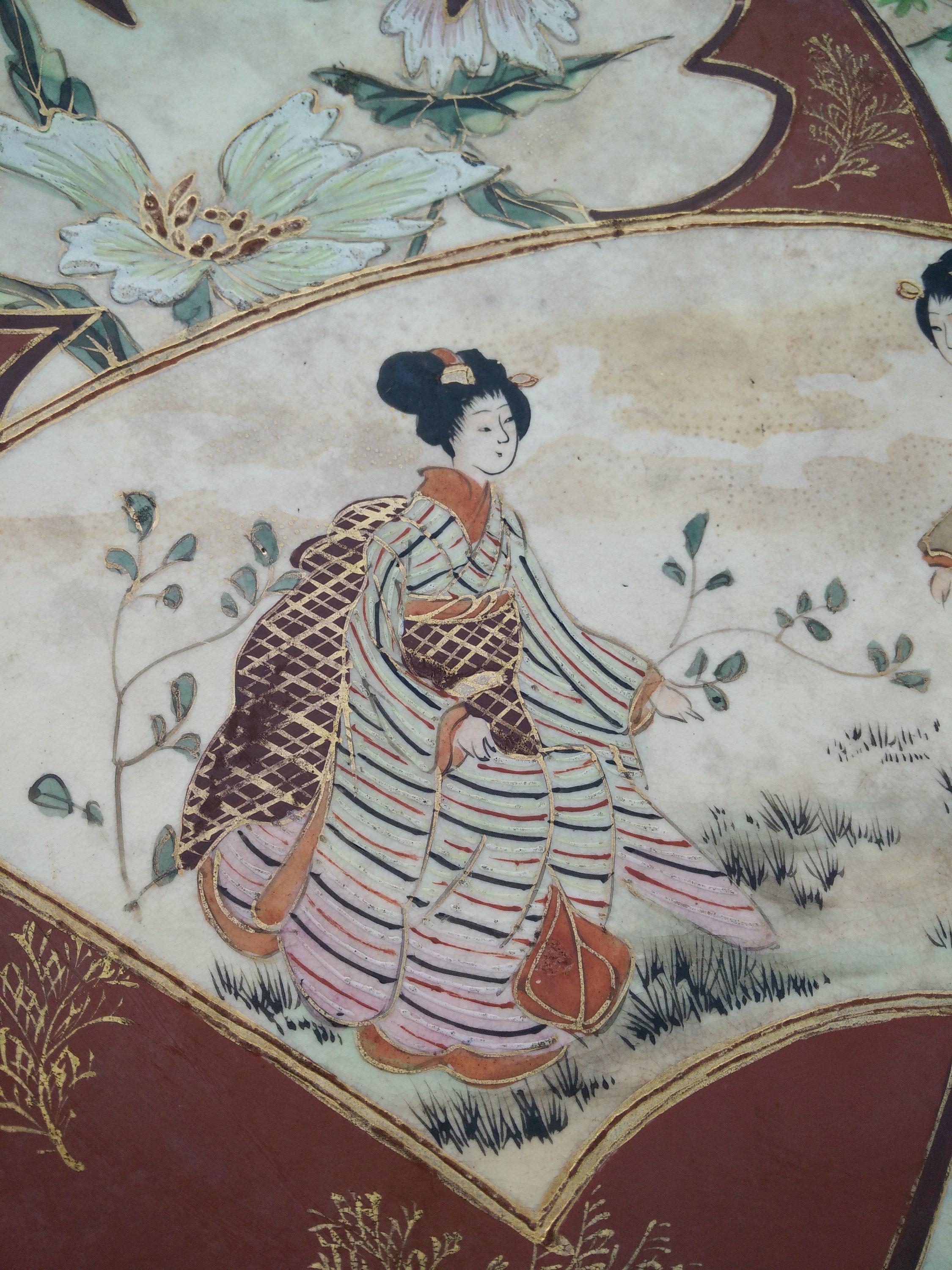 Large Old Satsuma Plate Satsuma Wall Decor Plate Hand - Etsy