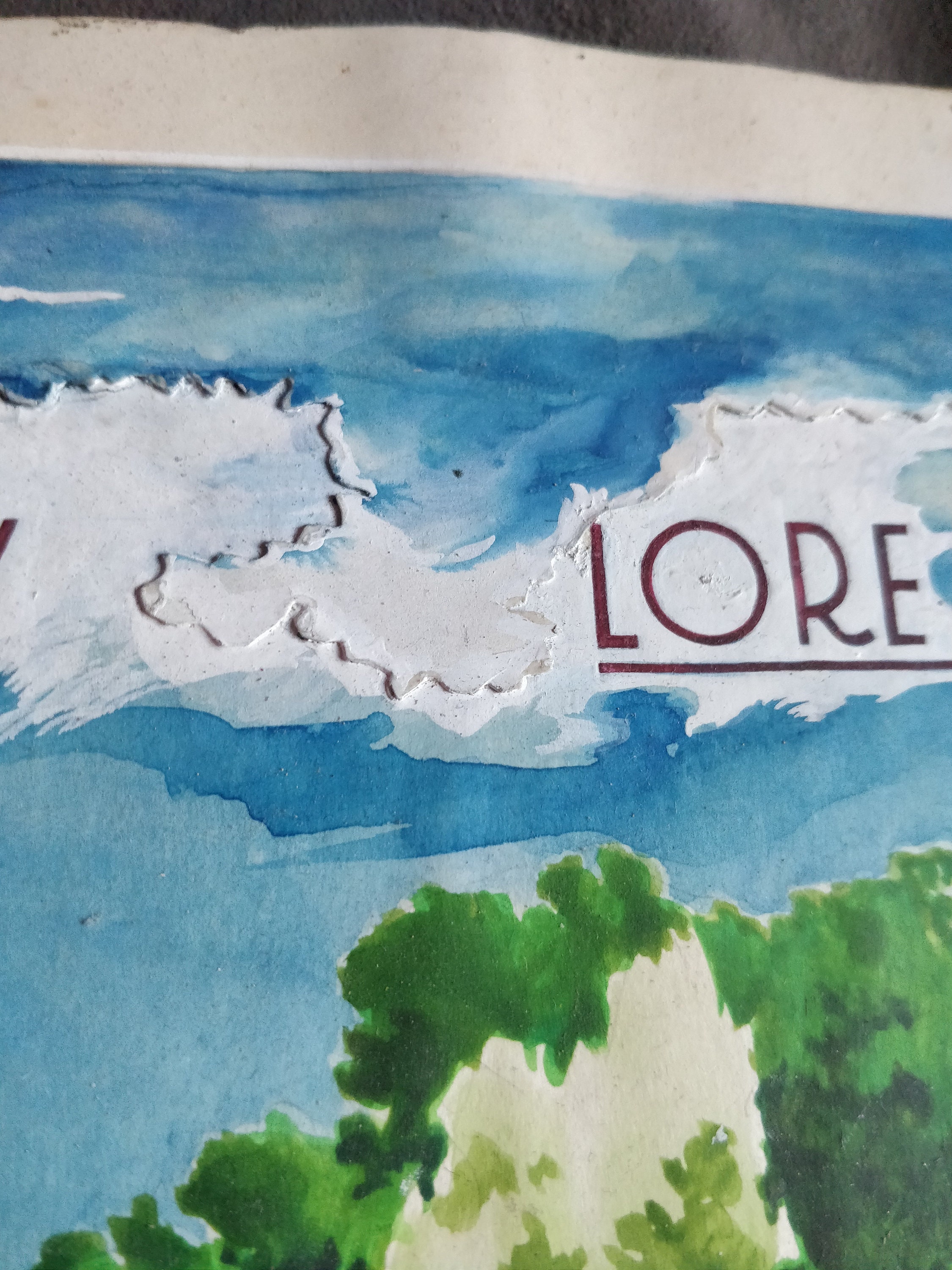 Old Design Painting for a Movie Poster, Mid Century, Real Watercolour ...