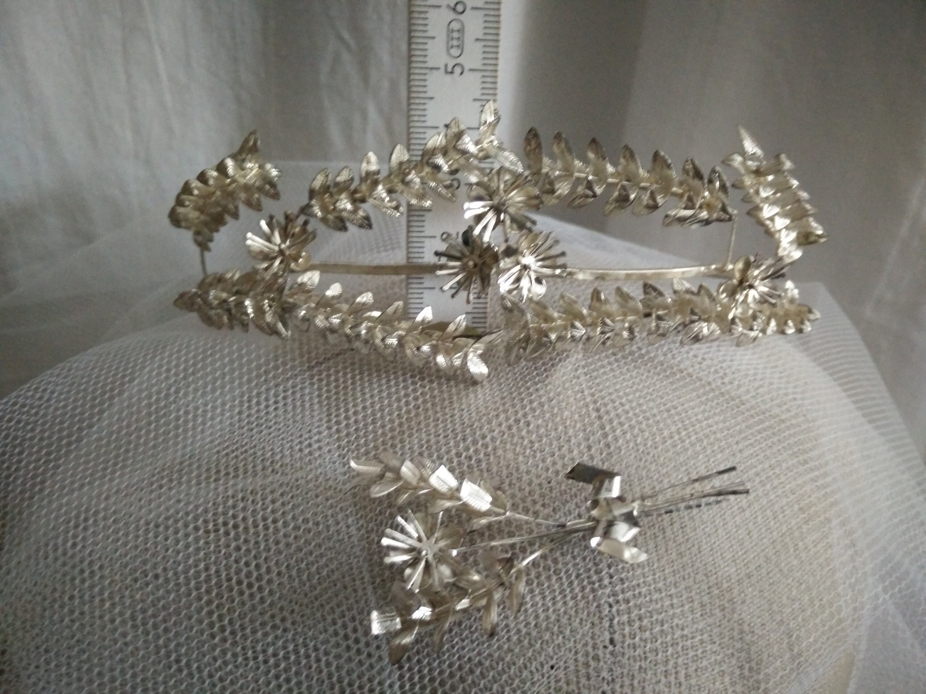 German Silver Myrtle Crown, Myrtle Tiara, Wedding Aniversary , Bridal ...