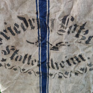 Heavy and Bad Repaired Antique German Grain Sack, Original Linen Sack ...