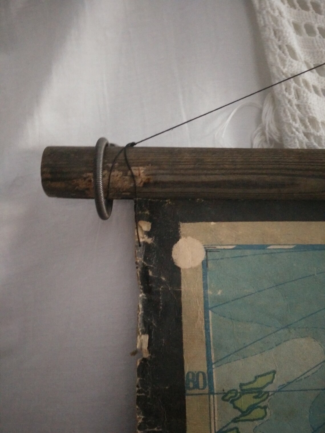 Old Pull Down World Map, Julius Perthes Gotha, Ca 1920-30, Antique ...