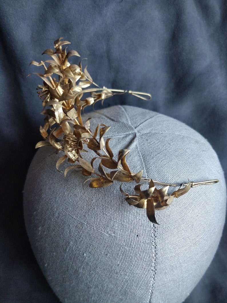 Victorian 800 silver german myrtle Tiara myrtle crown real | Etsy